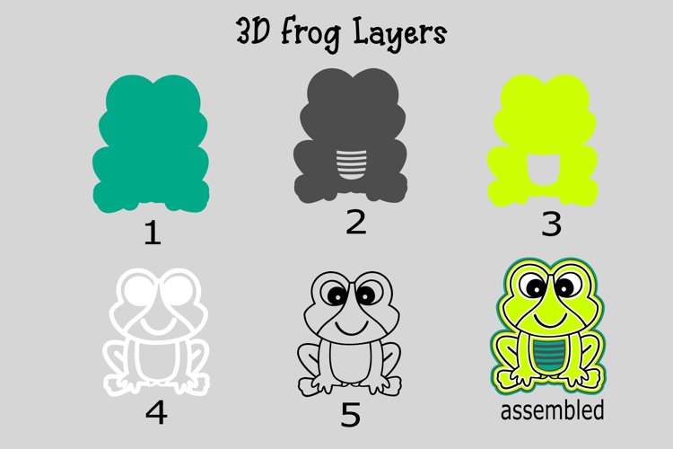3D Layered Frog SVG Design - Free Design of The Week | Design Bundles