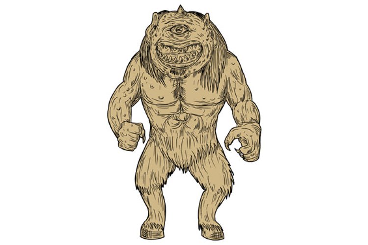 Cyclops Standing Drawing