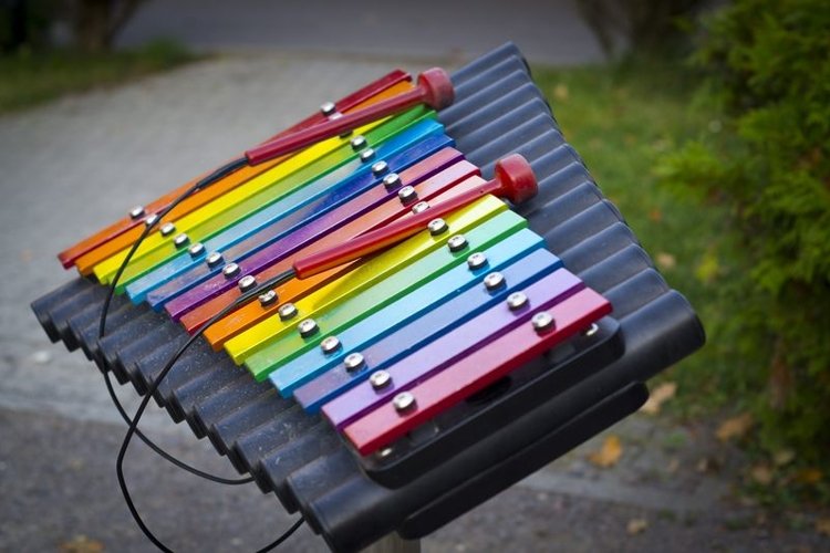 Colorfull xylophone on the playground.