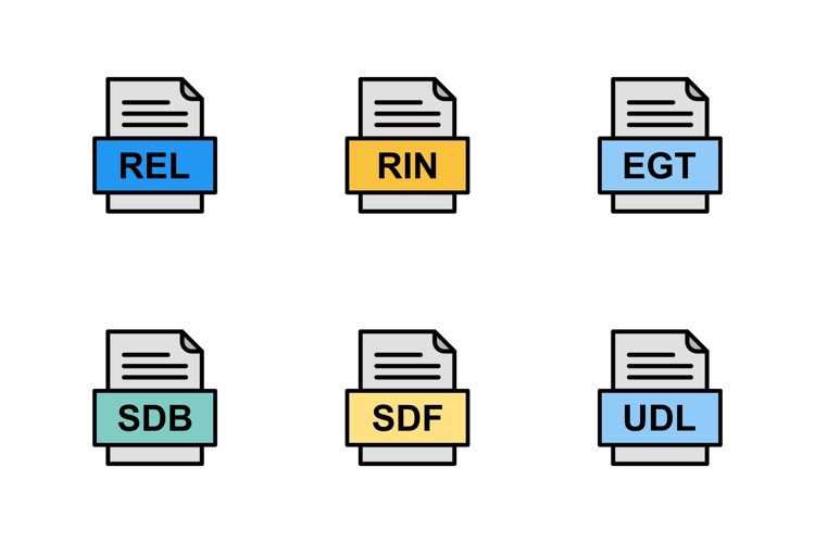 Set Of File Formats Icons (451577)