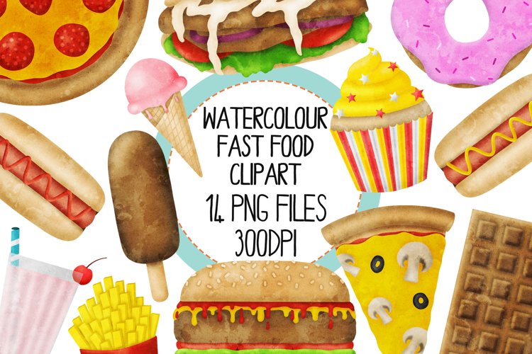 Fast Food Clipart | Design Bundles