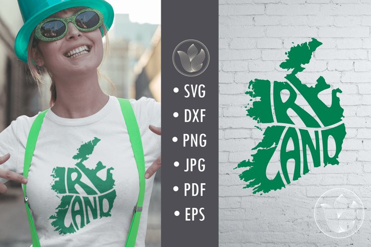 Ireland SVG cut file in the shape of the country
