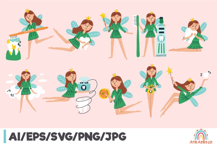 Tooth Fairy Clipart | Design Bundles