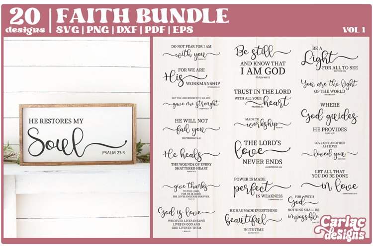 Faith Sign SVG Bundle | Religious Sign SVG Bundle