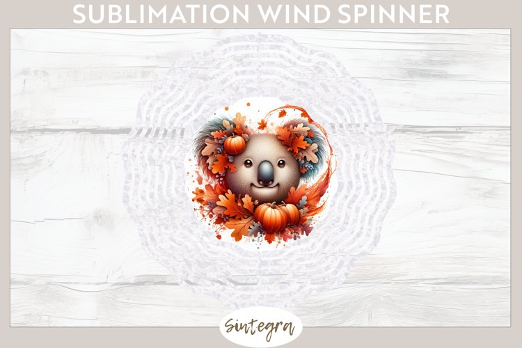 Fall Koala Animal v2 Wind Spinner Sublimation