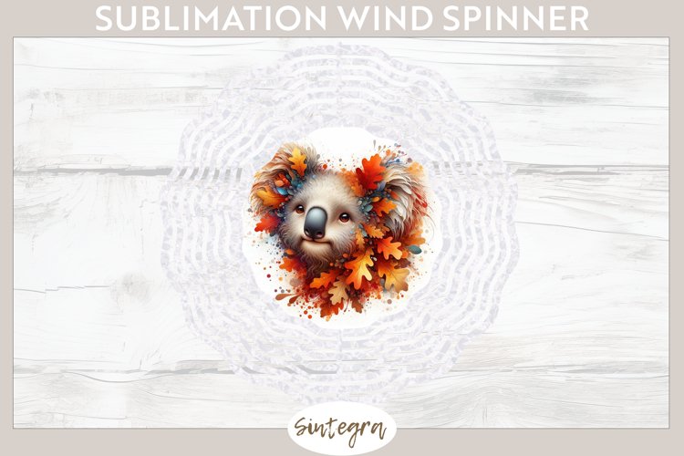 Fall Koala Animal v6 Wind Spinner Sublimation