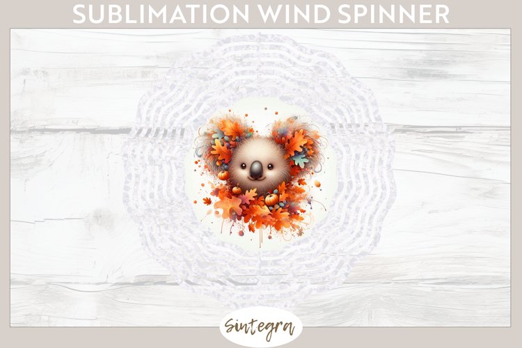 Fall Koala Animal v7 Wind Spinner Sublimation
