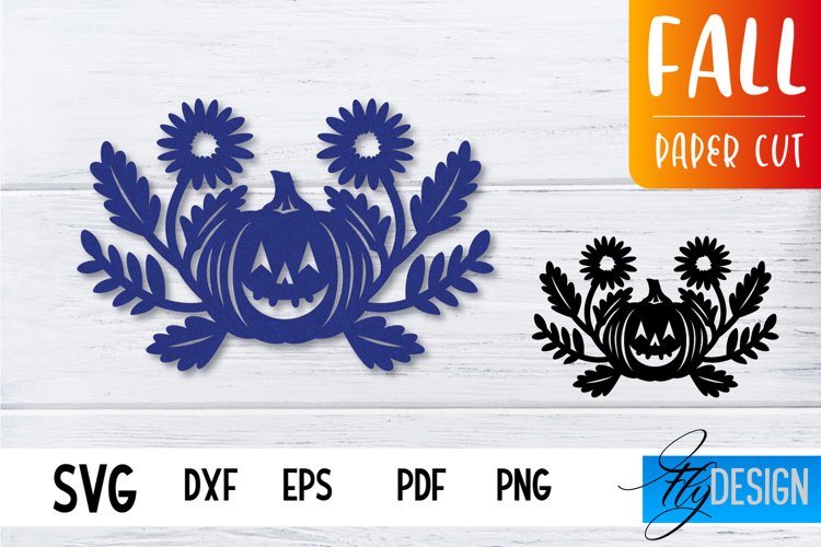 Fall Paper Cut SVG Design|Autumn Paper Cut (2750851)