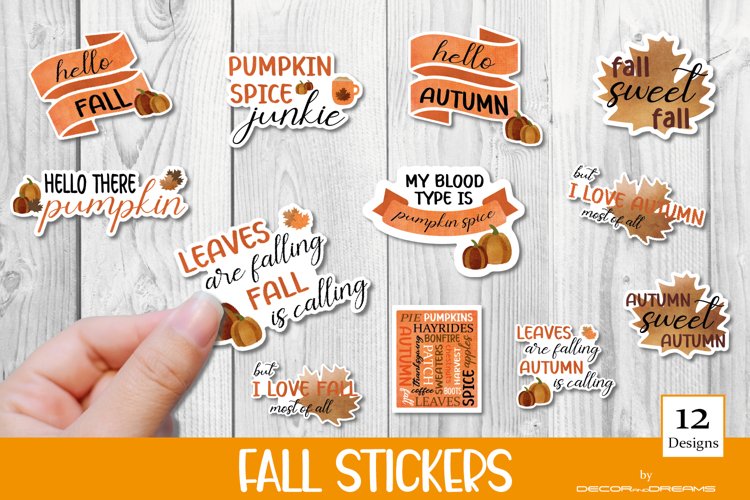 Fall Sticker Bundle, Autumn Sticker Bundle