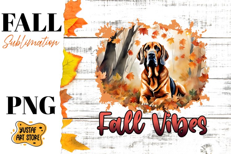 Fall sublimation design. Fall dog sublimation. (4384865)