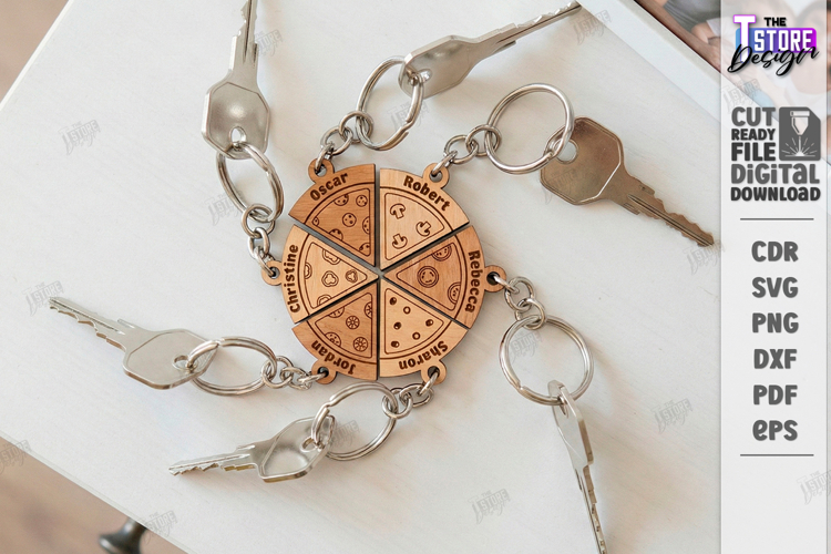 Family Name Keychains Laser Cut Kit | Puzzle (6506887)