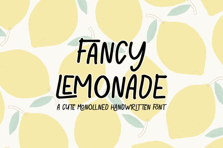 Fancy Lemonade A Monolined Handwritten Font