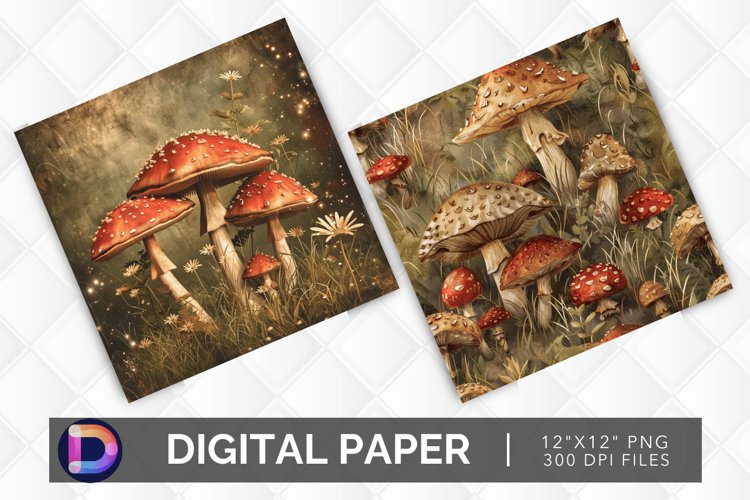 Fantasy Mushroom Digital Paper