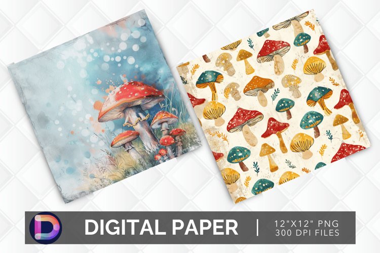 Fantasy Mushroom Digital Paper