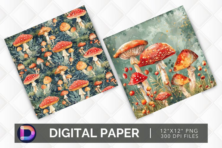 Fantasy Mushroom Digital Paper