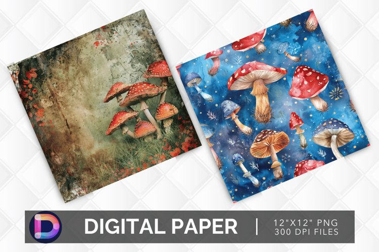 Fantasy Mushroom Digital Paper