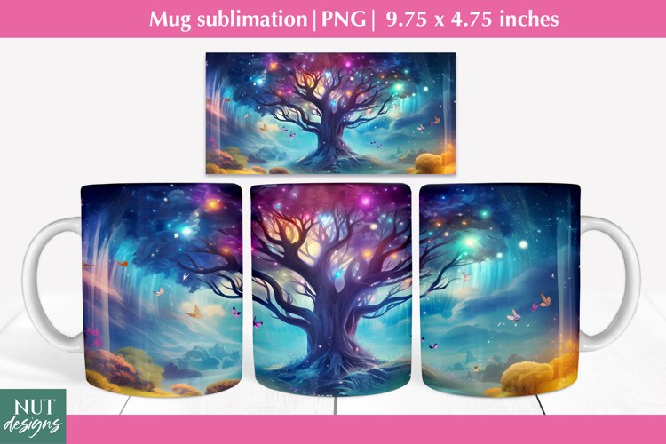 Tree of life mug Mothers day mug wrap Mystical mug 15oz mug