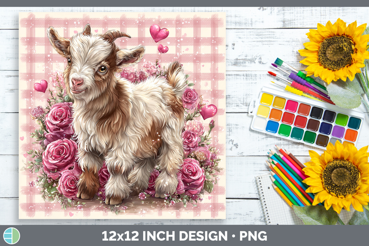 Goat Farm Checker Valentine Paper Backgrounds Design