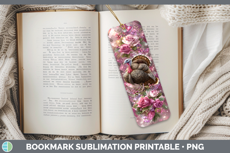 Turkey Farm Checker Valentine Bookmark Sublimation Design