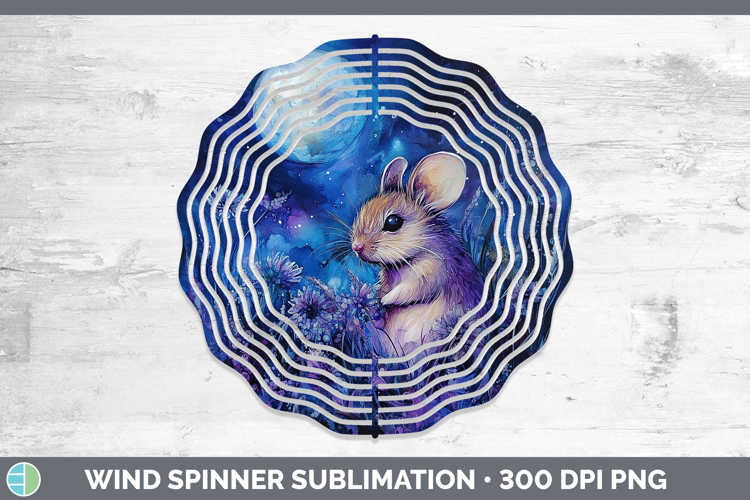 Farm Galaxy Mouse Wind Spinner Sublimation Spinner Designs