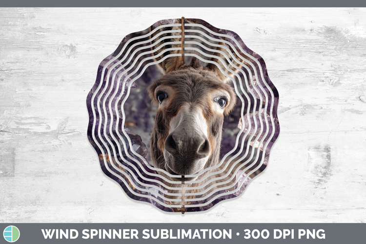 Farm Geode Donkey Wind Spinner Sublimation Spinner Designs