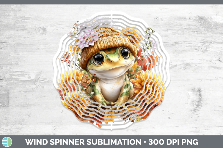 Bullfrog Wind Spinner Farm Knit Hat Sublimation Spinner Desi