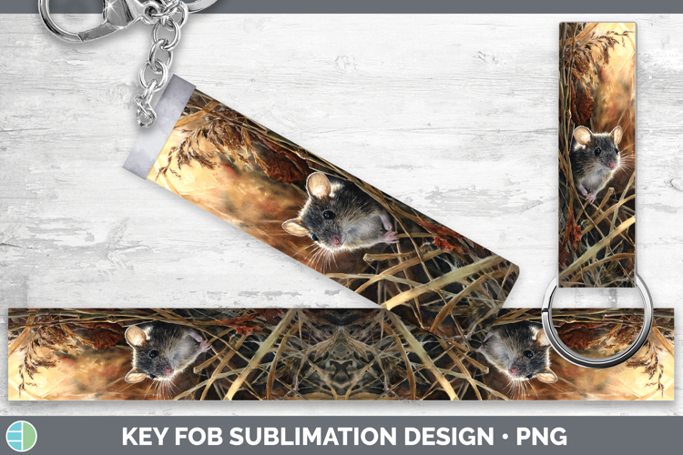 Mouse Farm Sunset Key Fob Sublimation Design