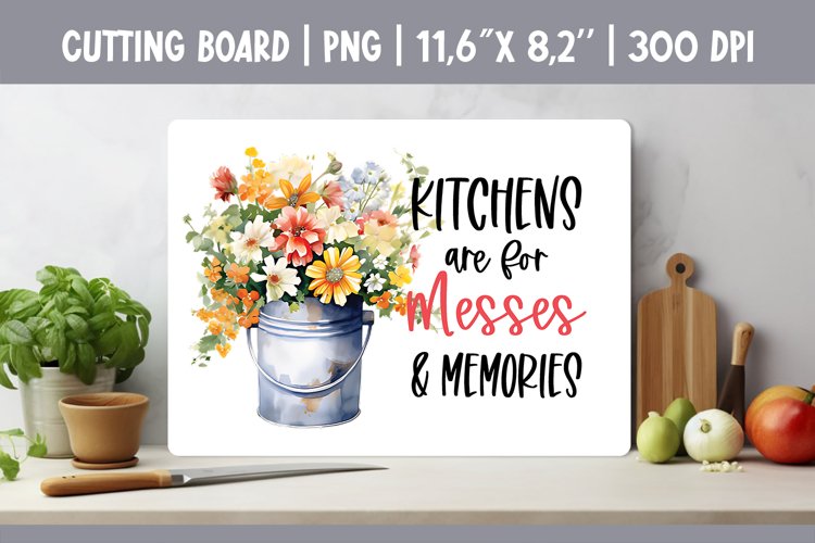 Farmhouse Kitchen Cutting Board Sublimation Design (3044668)