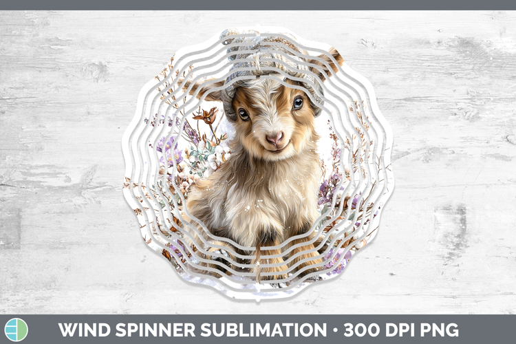 Goat Farm Winter Knit Hat Wind Spinner Sublimation Design
