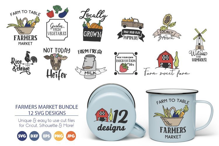 Farmers Market SVG Bundle | Farm SVG