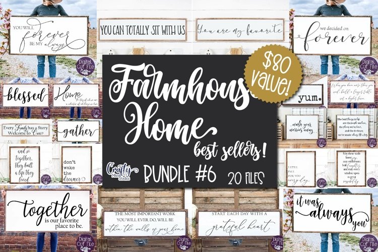 Farmhouse Home Sign Svg Bundle