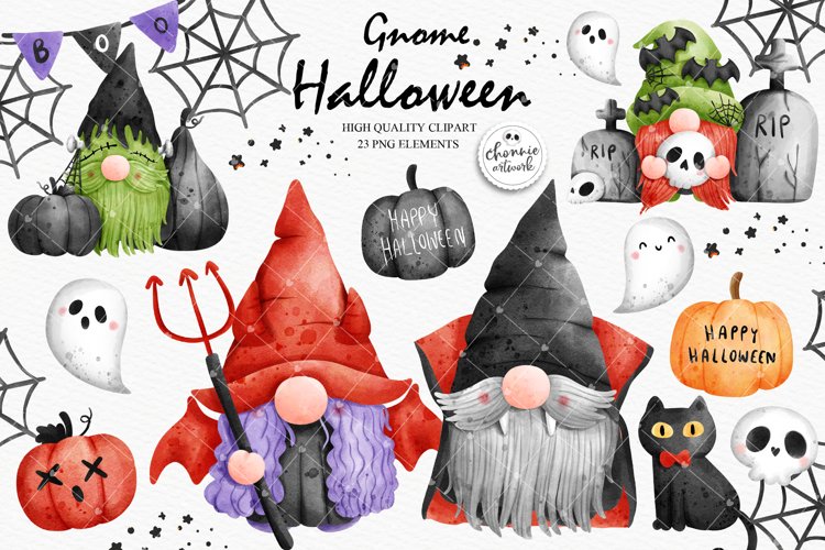 Halloween gnome clipart, halloween clipart, gnome (2043952)