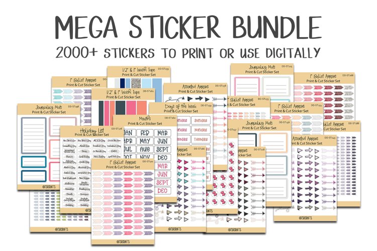 Sticker Bundle - Mega Printable & Digital sticker bundle