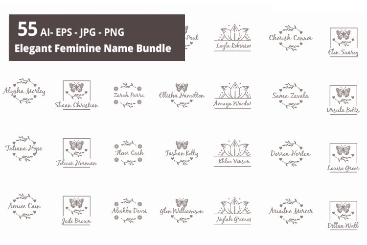 Elegant Feminine Name Bundle