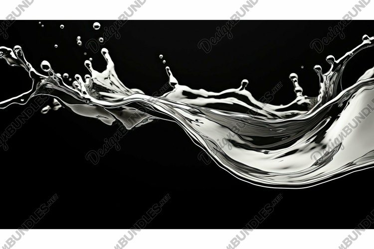 splash silver liquid