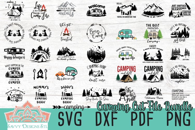 Camping Cut File Bundle