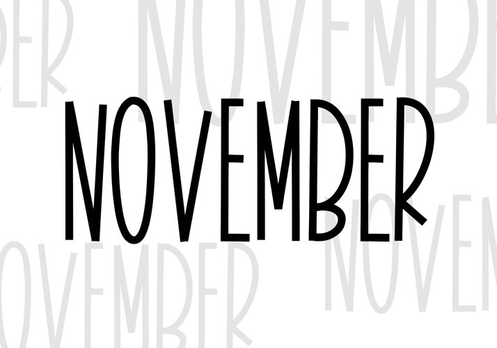 November - A Tall Handwritten Font - Free Font of The Week | Font Bundles