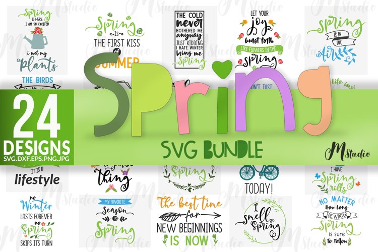 Spring Quotes svg bundle (435283)