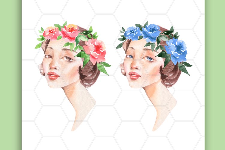 Flower girl clipart. Watercolor