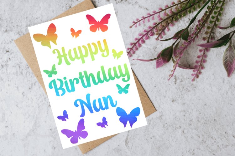 Happy Birthday Nan, cut card, Nan Card making (1991214) | Paper Cutting ...