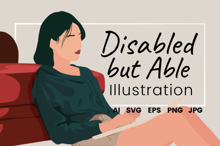 Disabled but Able Vector Illustration