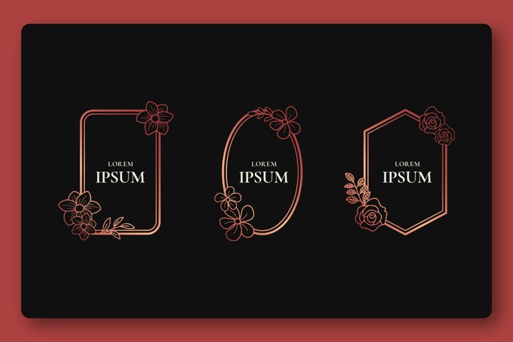 Feminine Floral Luxury Labels