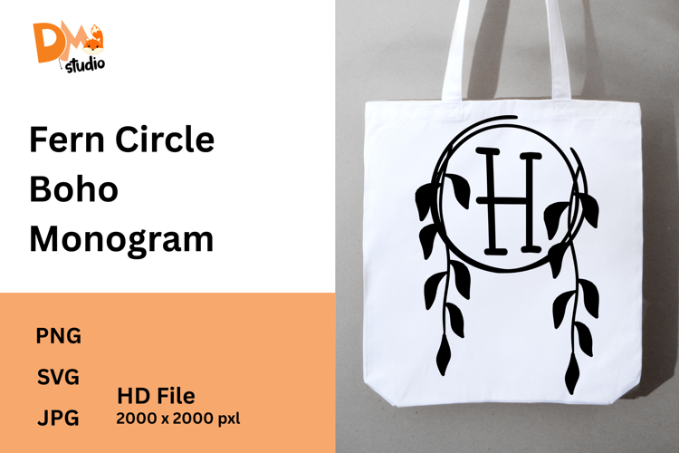 Fern Circle Boho Monogram (5826774)