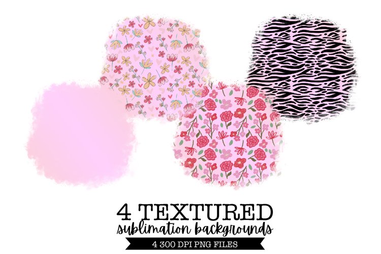 4 Textured Backgrounds - Sublimation Background