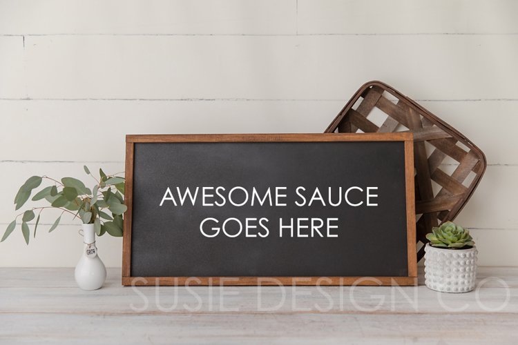 Chalkboard Farmhouse Sign Mock Up (267507)