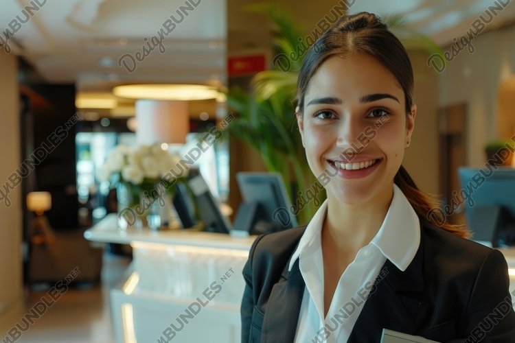 Receptionist Girl Background Wallpaper