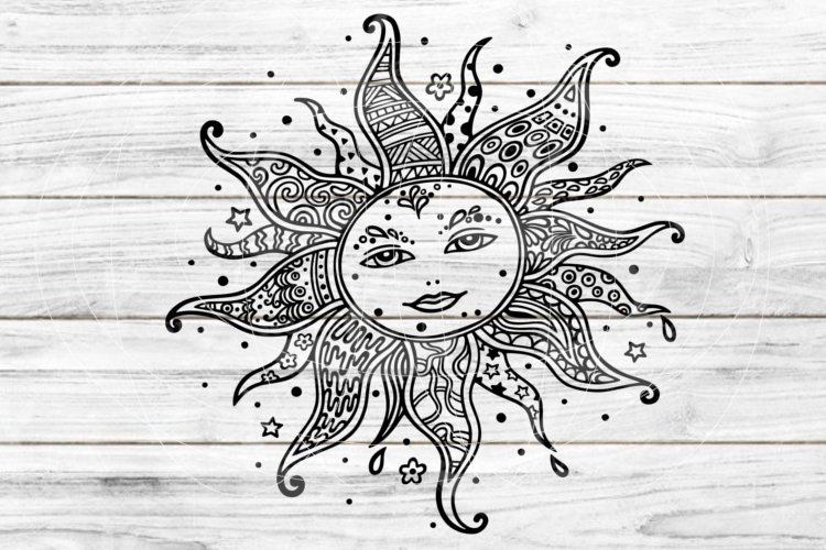 sun ornaments SVG DXF Cutting file