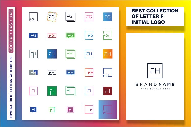 COLLECTION OF THE BEST INITIAL LETTER F LOGO (4299591)