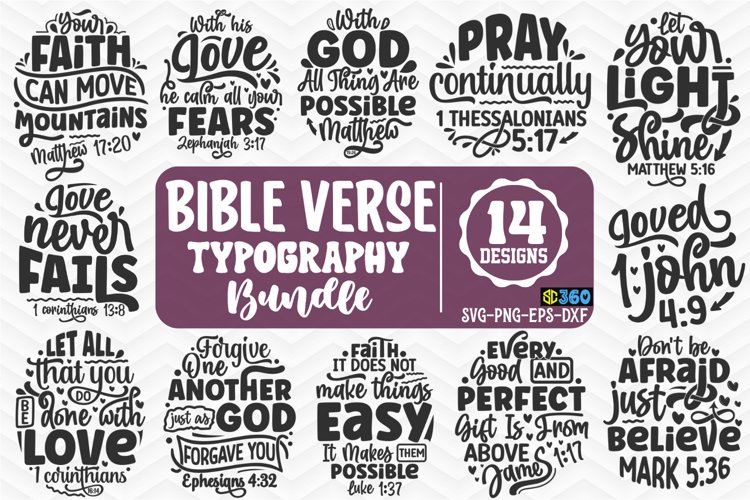Bible Verse Hand Lettered SVG Bundle, Christian SVG bundle