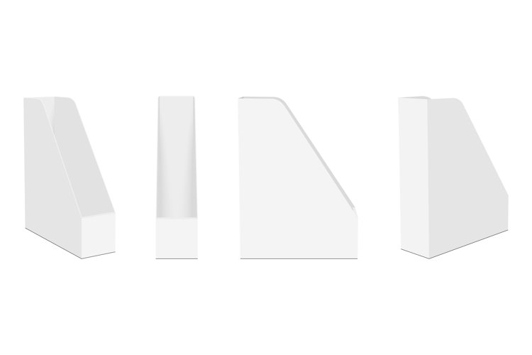 File Holder Mockup. Document Dispenser, Paper Tray